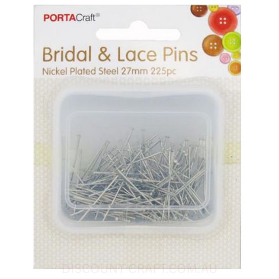 Stainless Steel Bridal & Lace Pins - 27mm 225pk - Discount Craft