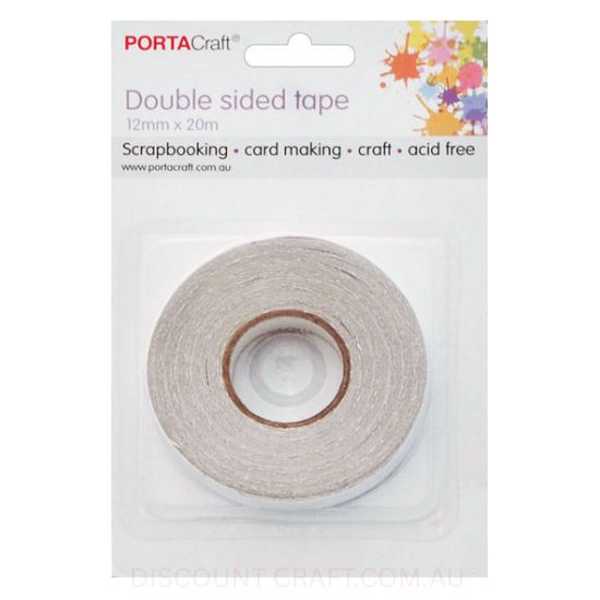 Double Sided Tape - 12mm x 20m 1 Roll - Discount Craft