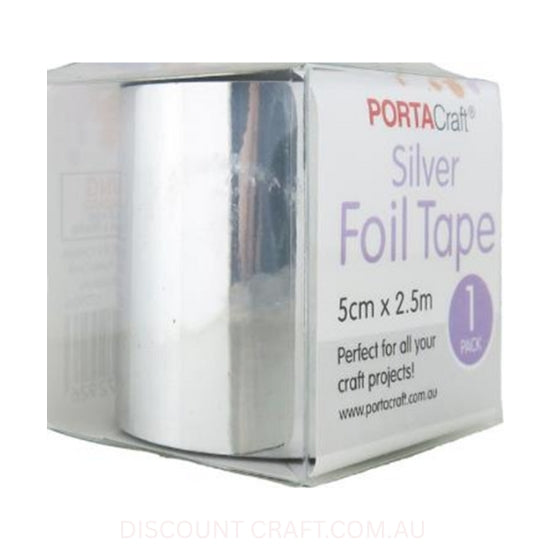 Silver Foil Tape 5cm x 2.5m - Discount Craft