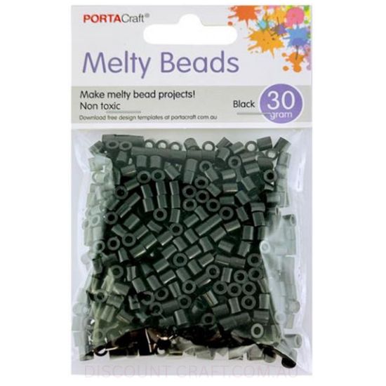 Melty Beads - Black 30g - Discount Craft