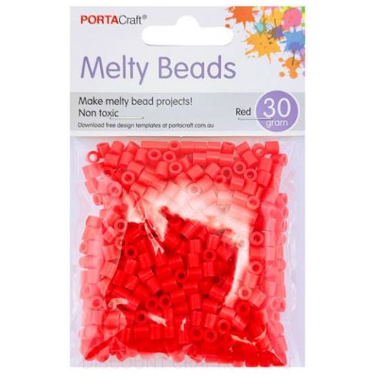 Melty Beads - Red 30g - Discount Craft