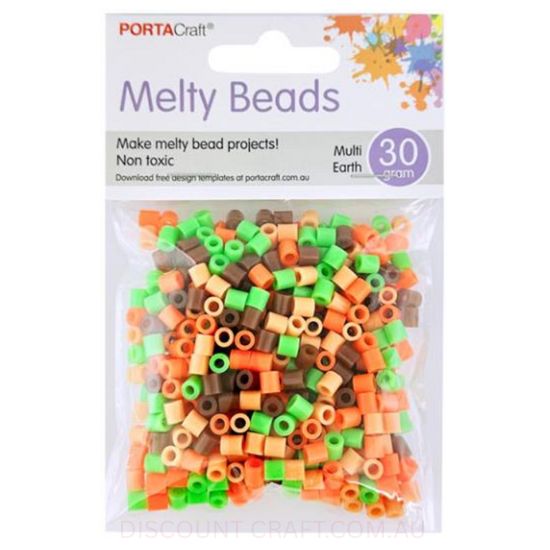 Melty Beads - Multi Earth 30g - Discount Craft