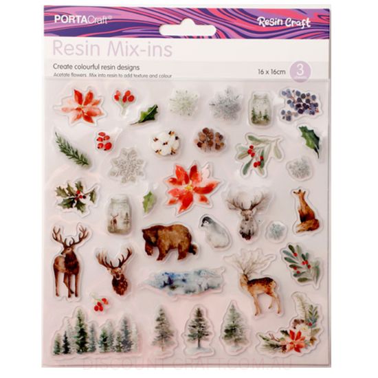 Resin Mix-Ins - Wilderness 160x160mm 3 Sheets - Discount Craft