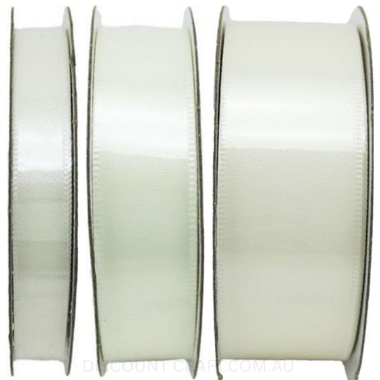 Satin Ribbons Double Sided - Ivory - Discount Craft