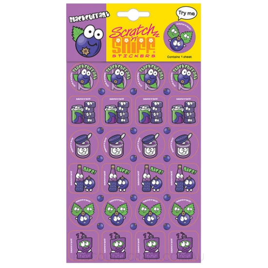 Scratch n Sniff Stickers - Blackcurrant - Discount Craft