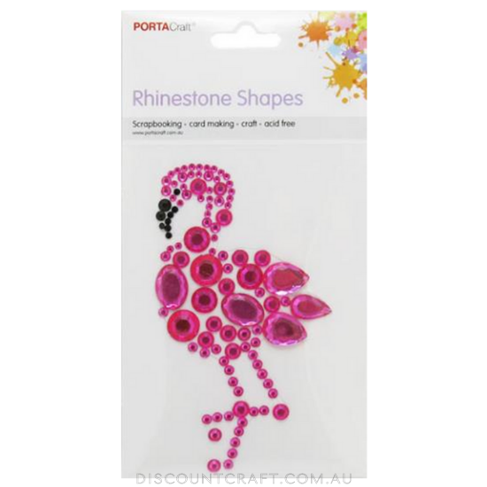 Rhinestone Decal Flamingo 52x92mm - Discount Craft
