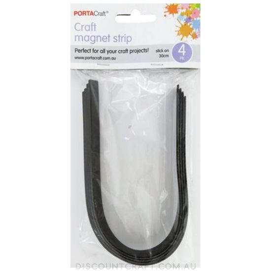 Magnet Strips Self-Adhesive 30cm 4pk - Discount Craft
