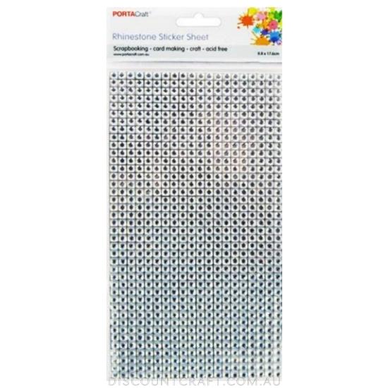 Rhinestone Sheet 9x18cm 800pc - Clear - Discount Craft