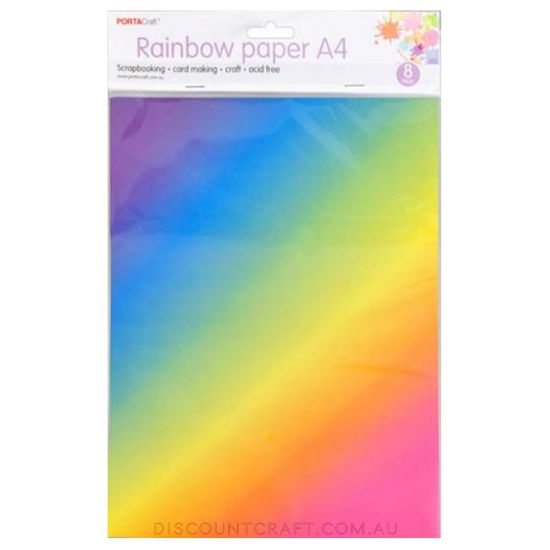 A4 Paper 120gsm 8pk - Rainbow - Discount Craft