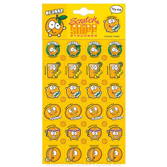 Scratch n Sniff Stickers - Orange - Discount Craft
