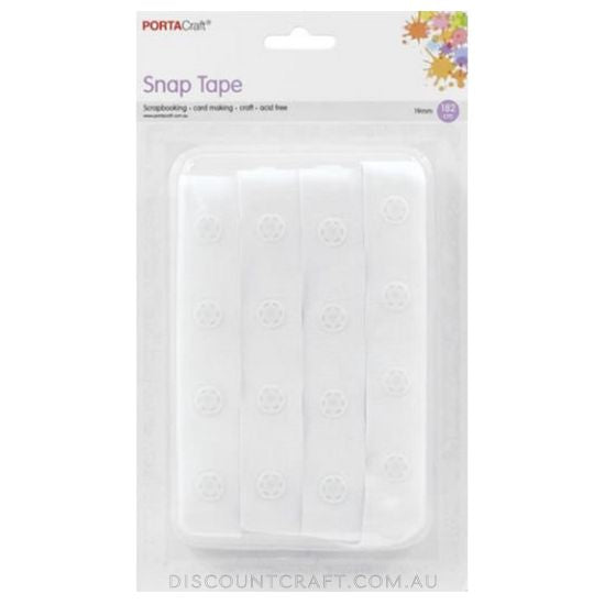 Snap Fastener Tape 19mm 182cm with Plastic Snaps - Discount Craft